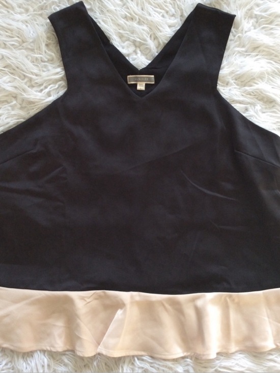Anthropologie | Tops | Anthro Pleione Satin Ruffle Hem Top | Poshmark